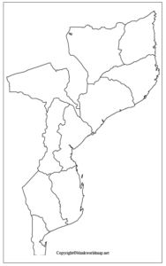 Outline Mozambique Map - Blank World Map
