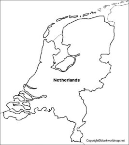 Printable Blank Netherlands Map with Outline, Transparent Map