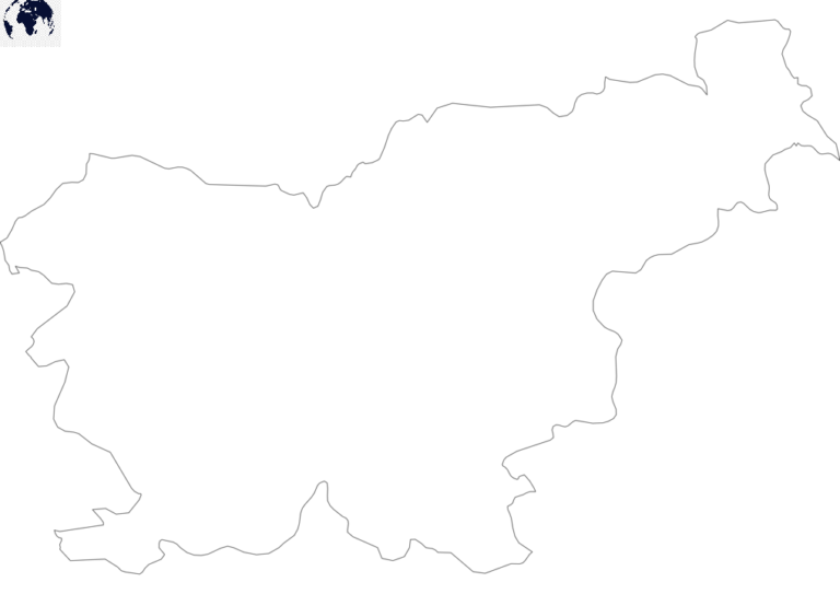 Printable Blank Slovenia Map with Outline, Transparent Map