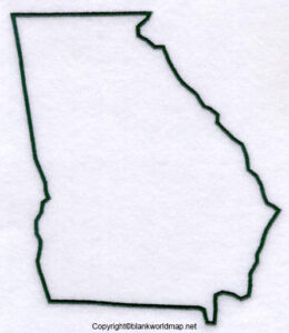 Printable Blank Georgia Map Outline, Transparent, PNG Map