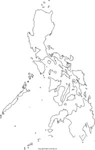 Printable Blank Philippines Map with Outline, PNG Map