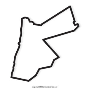 Printable Blank Jordan Map with Outline, Transparent Map