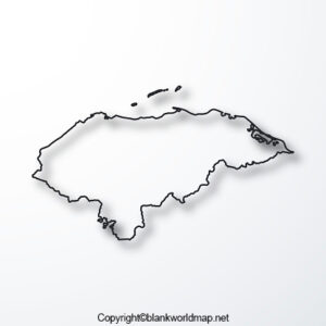 Printable Blank Honduras Map with Outline, Transparent Map