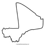 Printable Blank Mali Map with Outline, Transparent Map