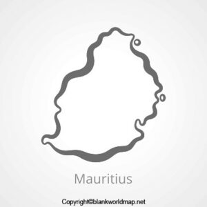 Printable Blank Mauritius Map Outline, Transparent Map