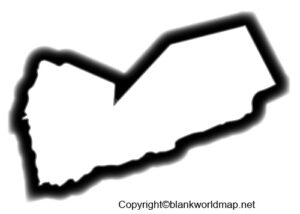Printable Blank Yemen Map with Outline, Transparent Map