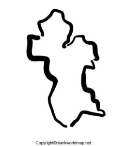 Printable Blank Guyana Map with Outline, Transparent, Map