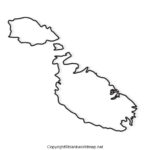 Printable Blank Malta Map with Outline, Transparent Map