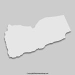 Printable Blank Yemen Map with Outline, Transparent Map