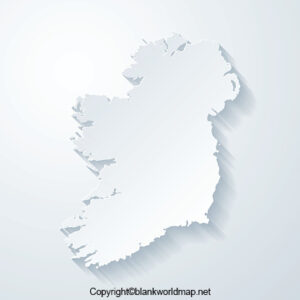 Printable Blank Ireland Map with Outline, Transparent, Map