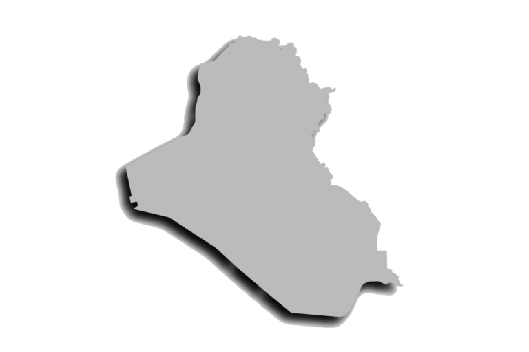 Printable Blank Iraq Map with Outline, Transparent, Map