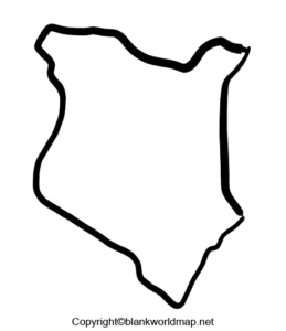 Printable Blank Kenya Map with Outline, Transparent MapKenya
