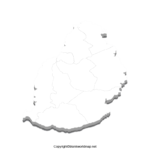 Printable Blank Mauritius Map Outline, Transparent Map
