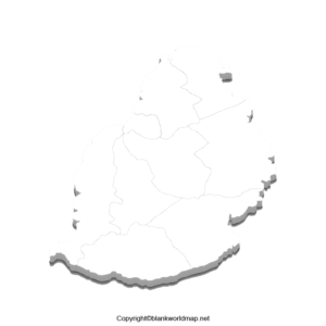 Printable Blank Mauritius Map Outline, Transparent Map