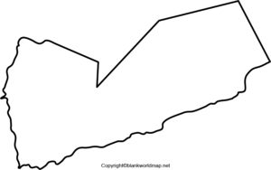 Printable Blank Yemen Map with Outline, Transparent Map
