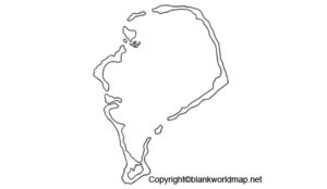 Printable Blank Tuvalu Map with Outline, Transparent Map