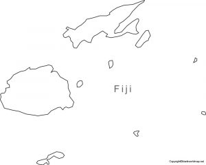 Printable Fiji Map - Blank World Map