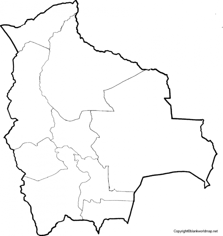 Outline Bolivia Map - Blank World Map