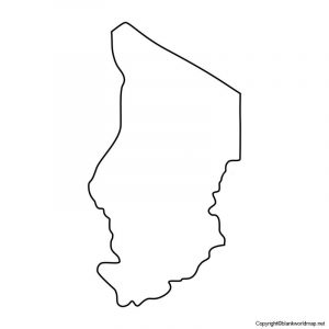 Printable Blank Chad Map with Outline, Transparent Map