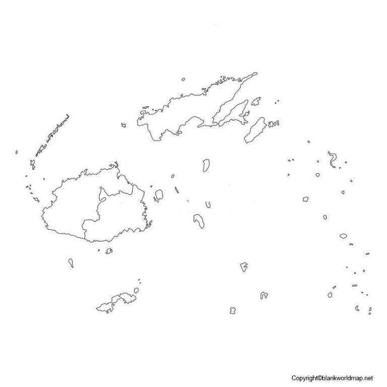 Printable Fiji Map - Blank World Map