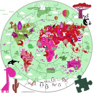 Printable World Map for kids | Map of World for Kids