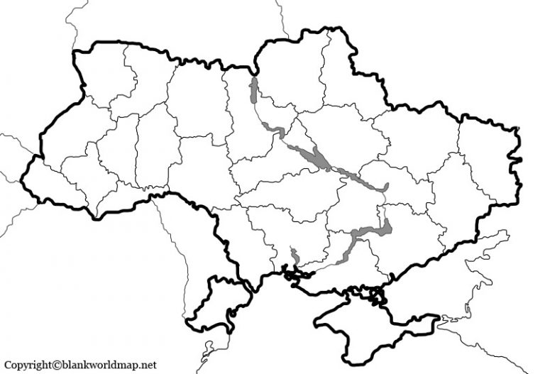 Blank Map of Ukraine - Blank World Map