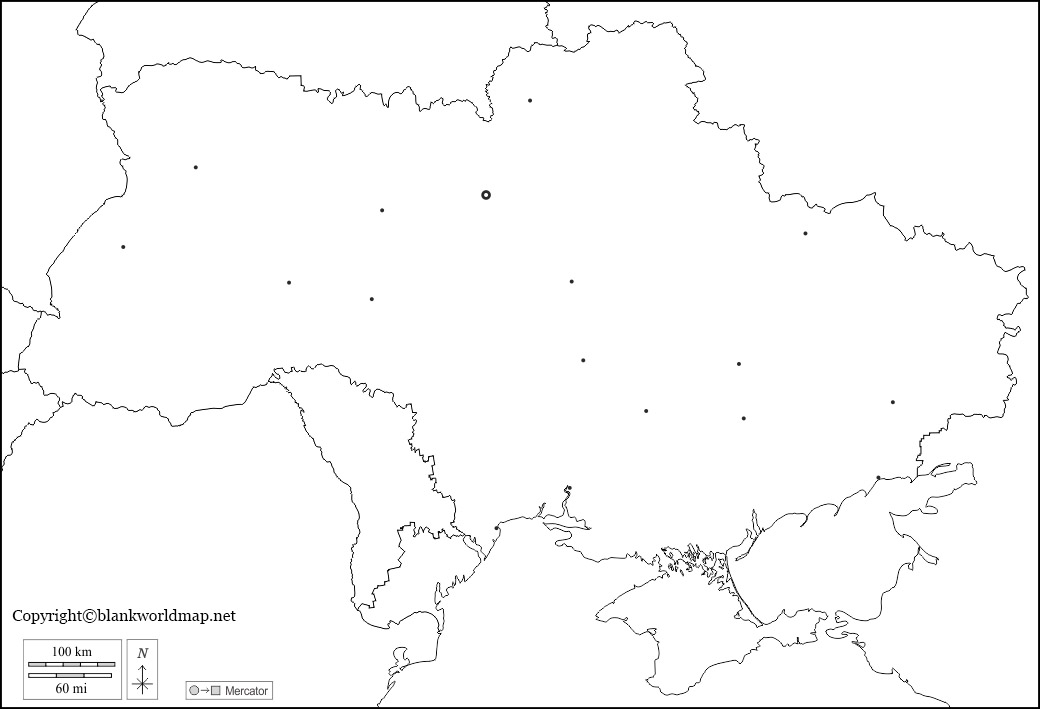 Printable Ukraine Map - Blank World Map