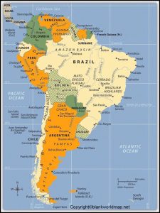 Labeled Chile Map - Blank World Map