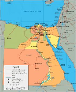 Labeled Map of Egypt - Blank World Map