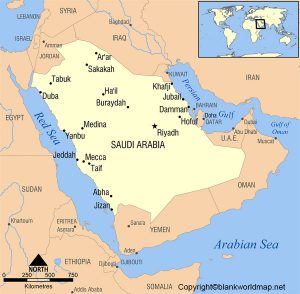Labeled Map of SA - Blank World Map