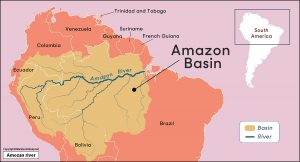 Amazon River Map [South America Amazon River Map]