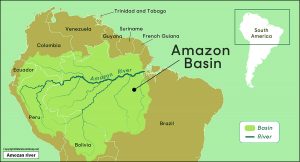 Amazon River Map [South America Amazon River Map]