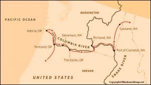 Columbia River gorge Map - Blank World Map