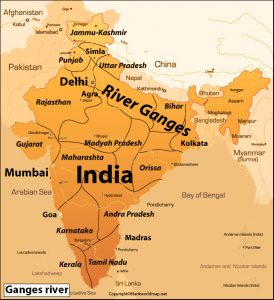 Ganges River Map [Ganga River Map] | Ganges River on Map
