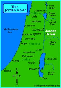 Jordan River Map - Blank World Map