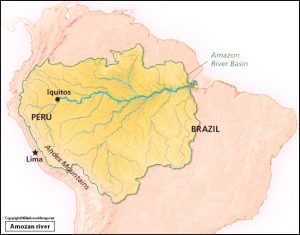 Amazon River Map [South America Amazon River Map]
