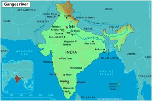 Ganges River Map - Blank World Map