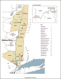 Hudson River Map | Hudson River on us Map